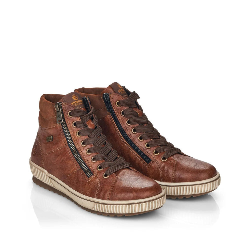 Lace Up & Zip Brown Sneaker Boot — Mast Shoes