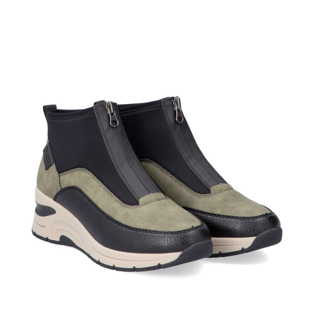 Green Front Zip Casual Boot — Mast Shoes